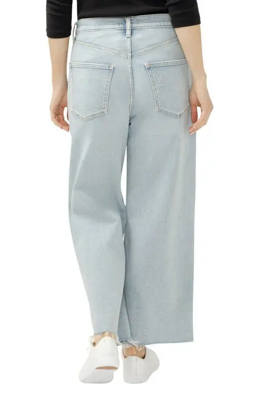 SILVER JEANS CO. Be Easy Raw Hem Crop Wide Leg Jeans