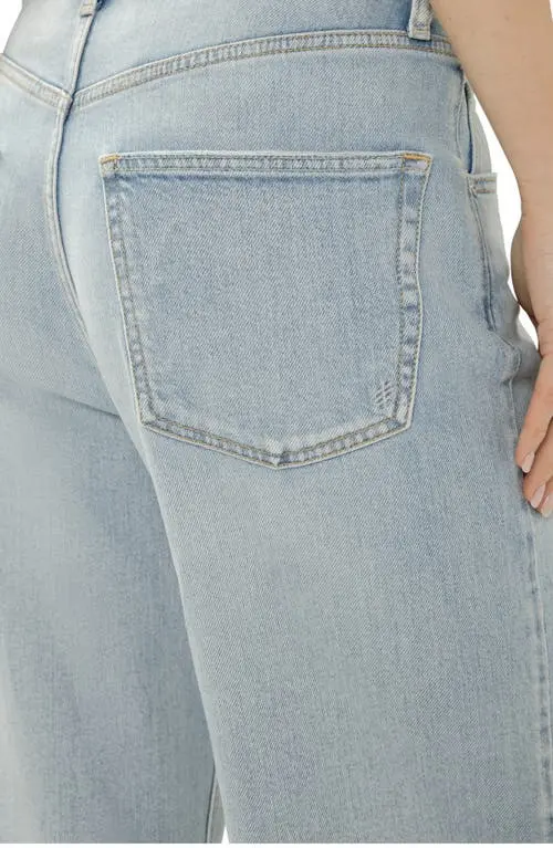 SILVER JEANS CO. Be Easy Raw Hem Crop Wide Leg Jeans