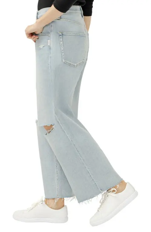 SILVER JEANS CO. Be Easy Raw Hem Crop Wide Leg Jeans