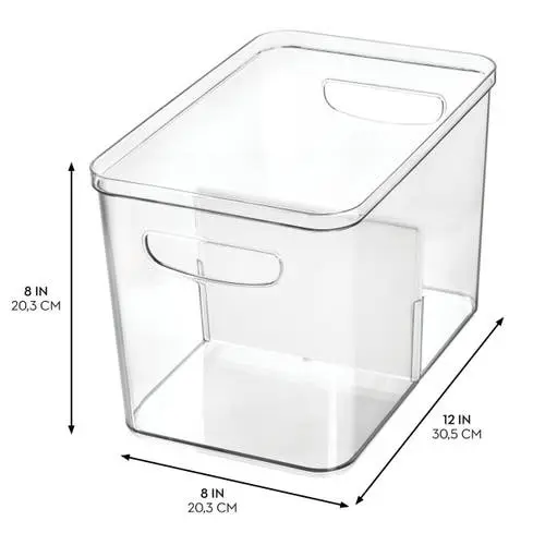 IDESIGN Divided Pantry Organizer Binset Of 2/white