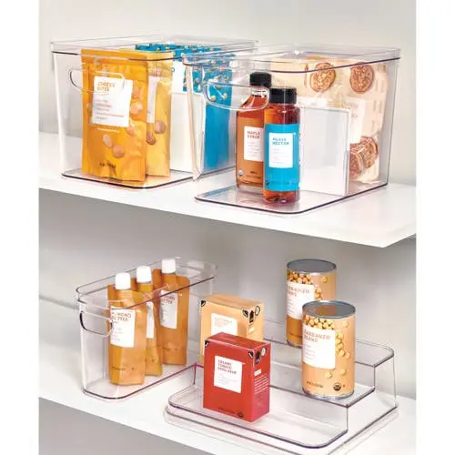 IDESIGN Divided Pantry Organizer Binset Of 2/white