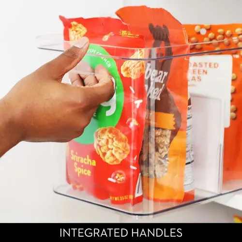 IDESIGN Divided Pantry Organizer Binset Of 2/white