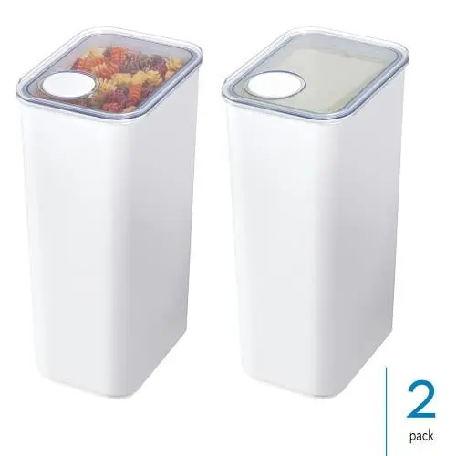 IDESIGN Extra Large Canister With Removable Pour Capset Of 2