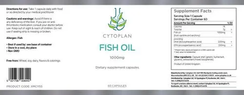 CYTOPLAN Fish Oil Capsules 60 Usa