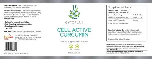 CYTOPLAN Cell-active Curcumin Plus 60 Usa
