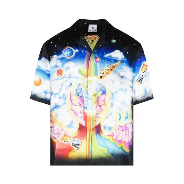Casablanca Cuban Collar Short-sleeve Shirt