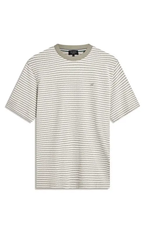 Ted Baker London Vexrin Stripe Cotton T-shirt - Mid-green