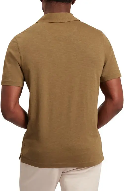 Ted Baker London Anito Cotton & Linen Polo - Olive
