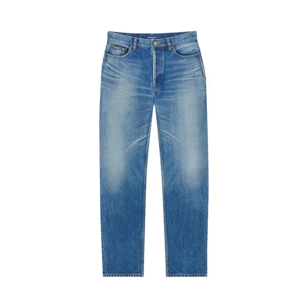 Saint Laurent High Rise Tapered Denim