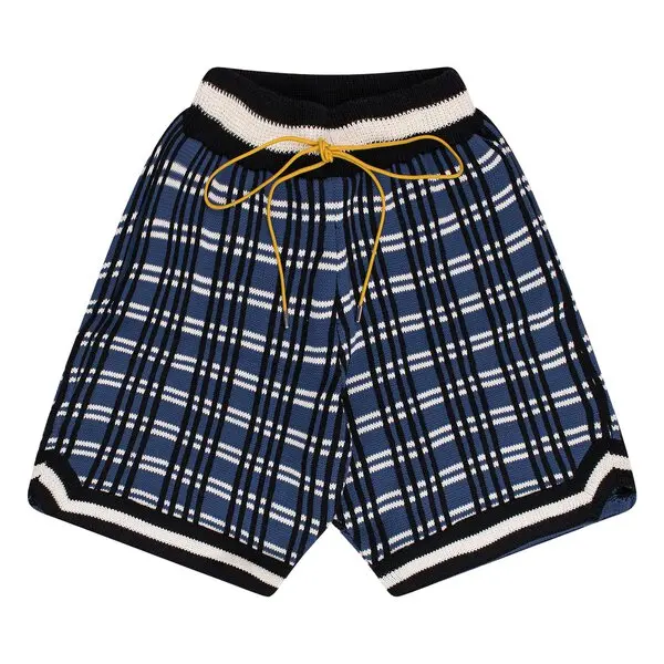 Rhude Plaid Knit Basketball Shorts - Multicolor