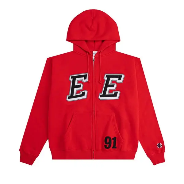 ERIC EMANUEL Ee Felt Zip-up Hoodie - Red