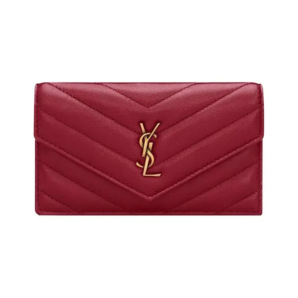 Saint Laurent Flap Card Case 'carmine - Red
