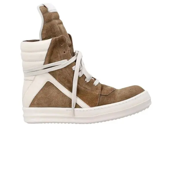 Rick Owens Temple Geobasket High Top Sneakers - Brown