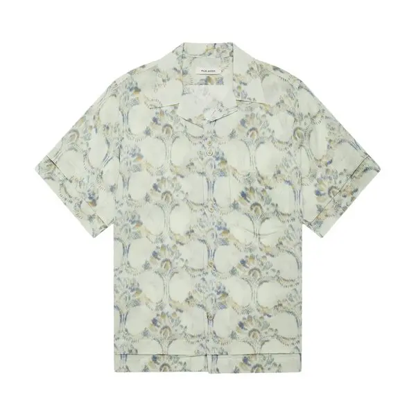 WALES BONNER Lotus Bowling Shirt - Blue