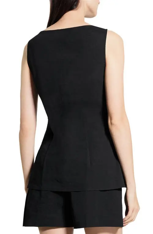 Theory Sleeveless Button-front Longline Top