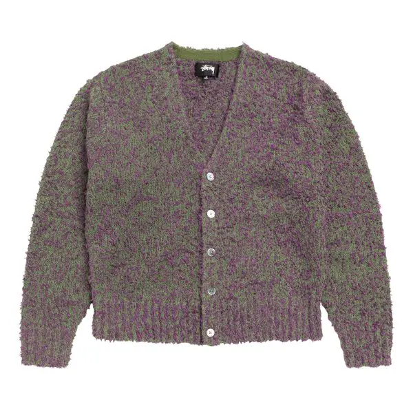 StÜssy Textured Cardigan - Purple