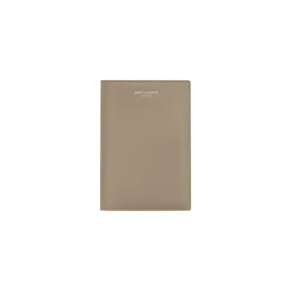 Saint Laurent Passport Case 'plaza Taupe - Tan