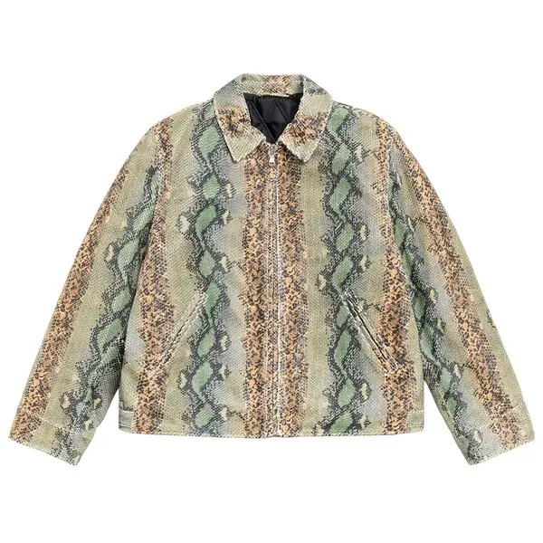 StÜssy Garage Leather Jacket - Multicolor
