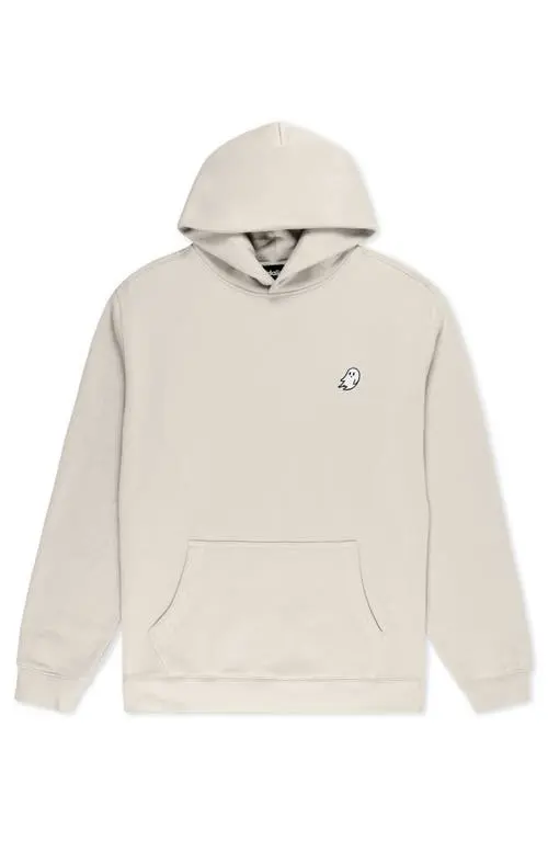DALIX Ghost Relaxed Midweight Fleece Pullover Hoodie - Bone
