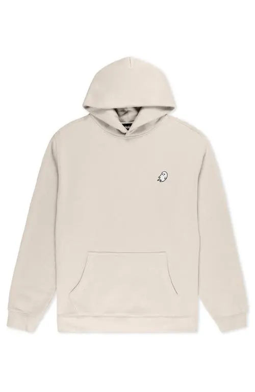 DALIX Ghost Relaxed Midweight Fleece Pullover Hoodie - Ecru