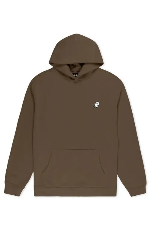 DALIX Ghost Relaxed Midweight Fleece Pullover Hoodie - Walnut