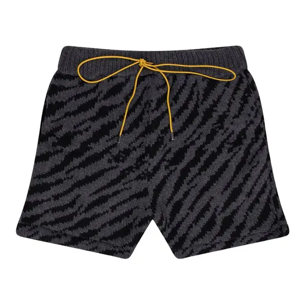 Rhude Zebra Knit Shorts - Black