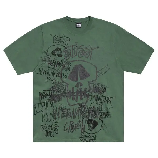 StÜssy Skulls Tee - Green