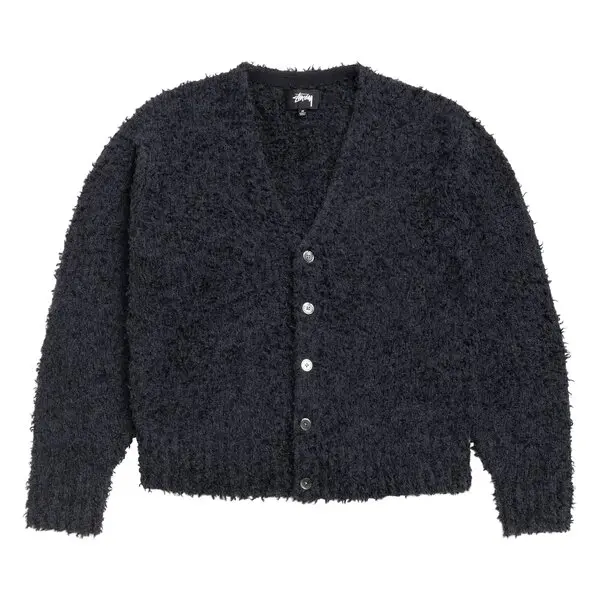 StÜssy Textured Knit Cardigan - Black