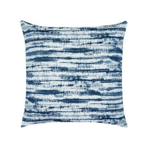 ELAINE SMITH Linear Indoor & Outdoor Woven Accent Square Pillow - Indigo