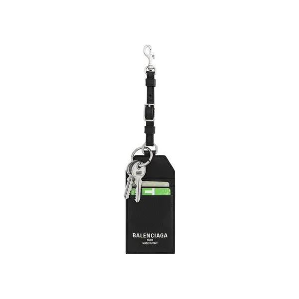 Balenciaga Credit Keyring - Black