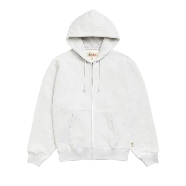 StÜssy Fleece Zip Hoodie 'ash Heather - Grey