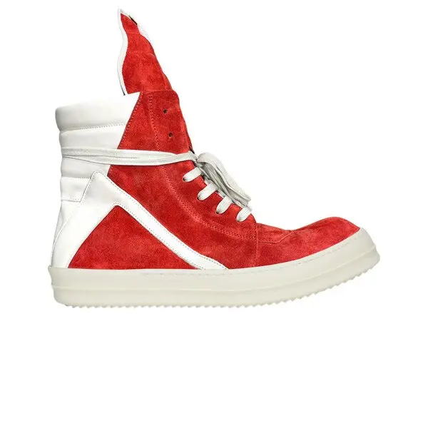 Rick Owens Geobasket High-top Sneakers - Red