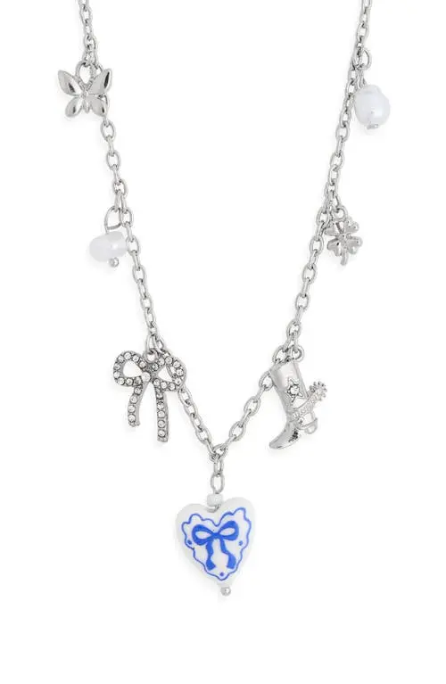 Bp. Charm Chain Necklace - Rhodium Multi