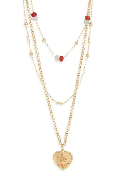 Bp. Layered Beaded Necklace - Gold Multi
