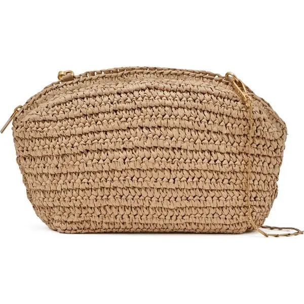 REISS Fern Straw Clutch - Natural