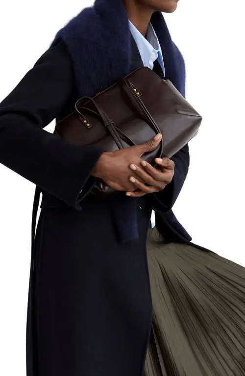 REISS Cecily Faux Leather Frame Shoulder Bag