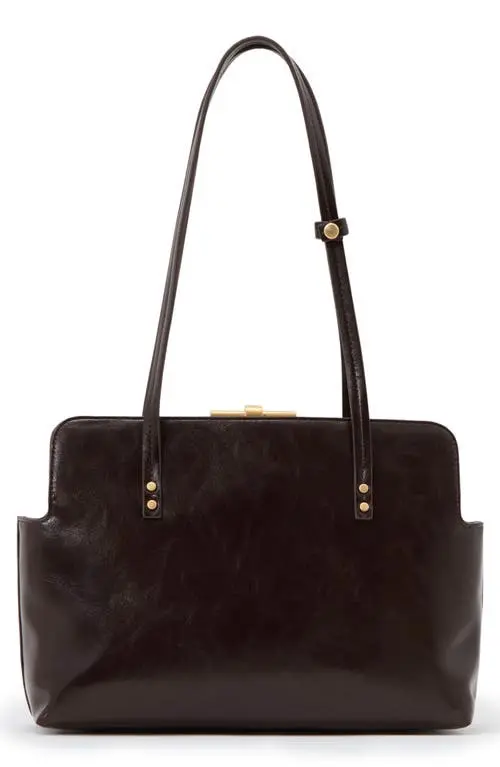 REISS Cecily Faux Leather Frame Shoulder Bag