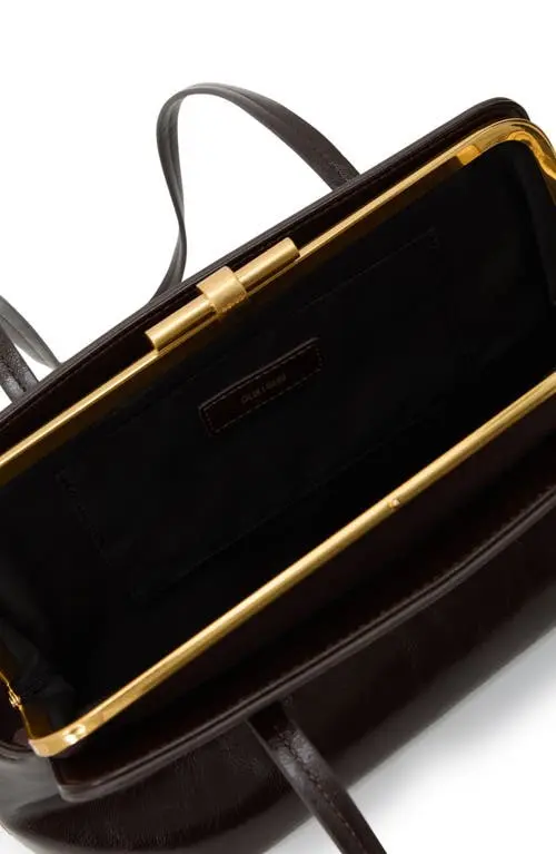REISS Cecily Faux Leather Frame Shoulder Bag