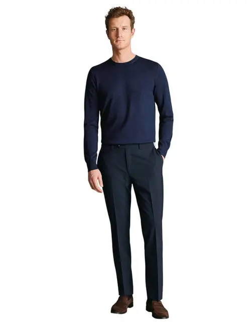 CHARLES TYRWHITT Smart Wool Stretch Trousers