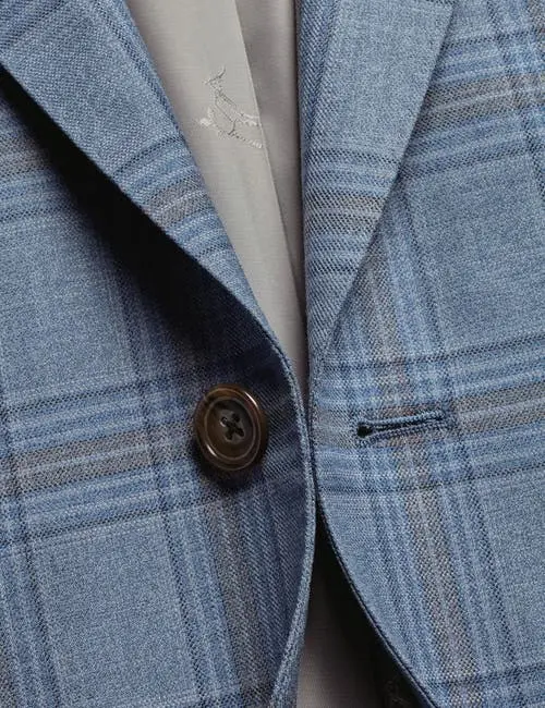 CHARLES TYRWHITT Italian Wool Jacket - Mid Blue