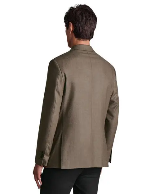 CHARLES TYRWHITT Wool-silk Slim Fit Jacket - Mocha