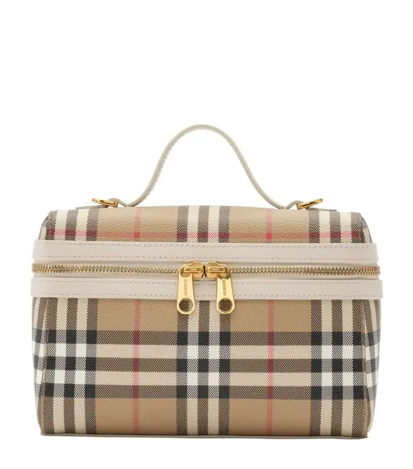 Burberry Check Pattern Vanity Case - Neutral