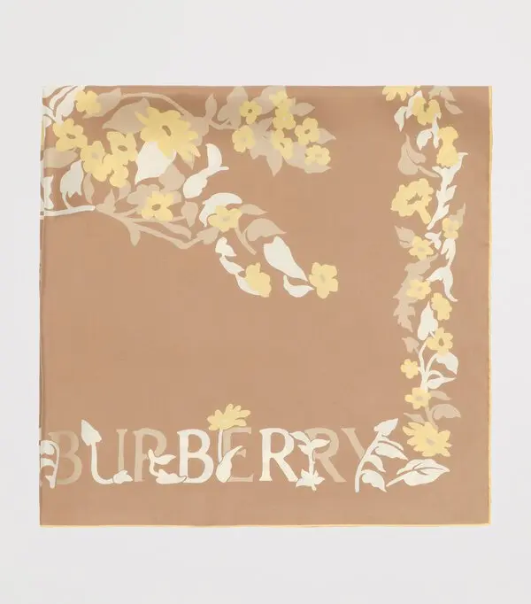 Burberry Silk Floral Ekd Scarf