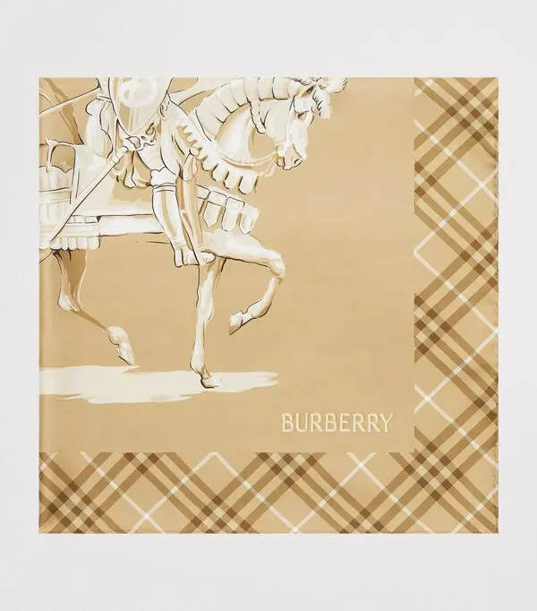 Burberry Silk Archive Ekd Scarf - Neutral