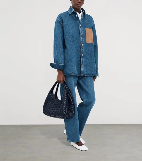 Bottega Veneta Medium Campana Shoulder Bag - Blue