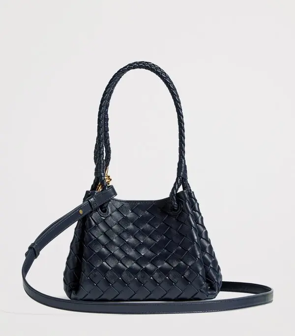 Bottega Veneta Small Leather Parachute Shoulder Bag - Blue
