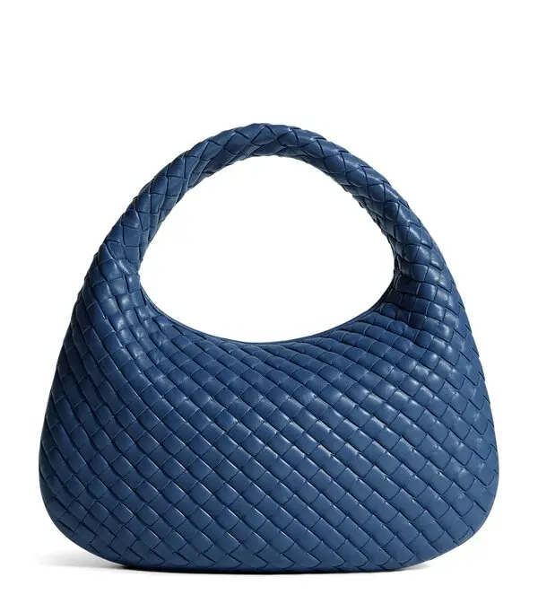 Bottega Veneta Small Intrecciato Leather Shoulder Bag - Blue