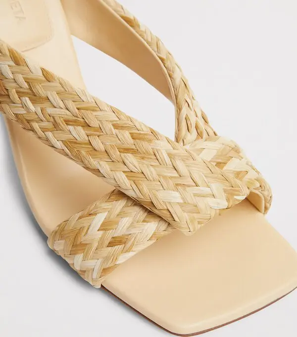 Bottega Veneta Raffia Riva Mules - Brown