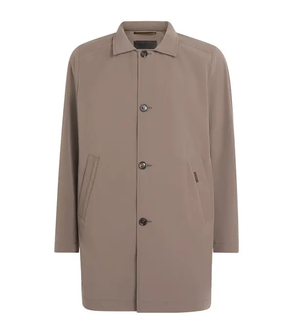 MOORER Water-repellent Hektor-kn Overcoat - Brown