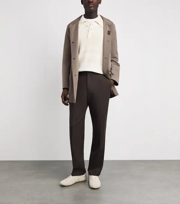 MOORER Water-repellent Hektor-kn Overcoat - Brown